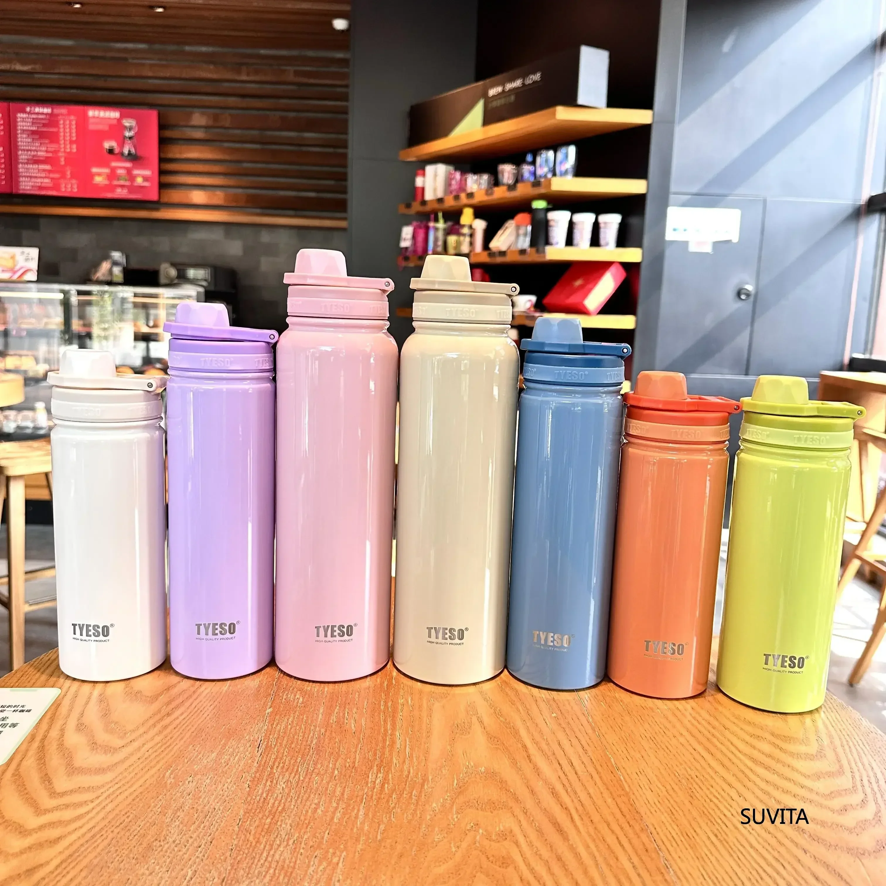 Tyeso Stainless Steel Thermal Water Bottle Portable Tumbler Sport ...