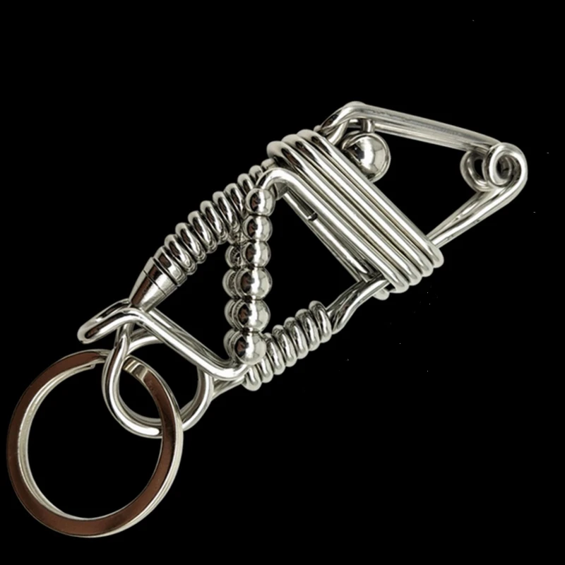 Stainless-Steel-Handicraft-Key-Buckle-Engraved-Grasshopper-Matte-Bead ...