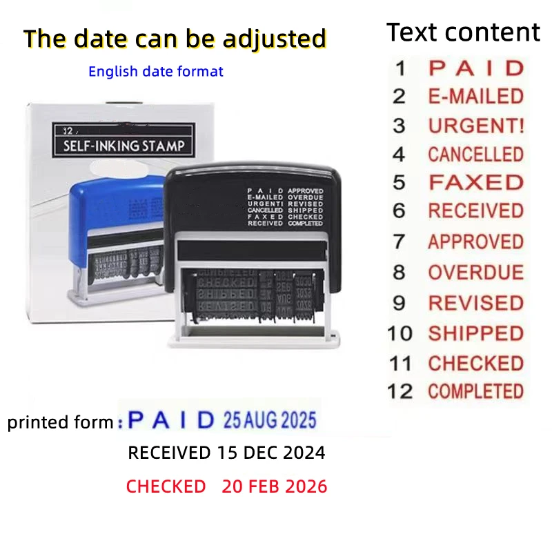 Self-inking-Date-Adjustable-Text-Stamp-PAID-RECEIVED-CANCELLED-CHECKED ...