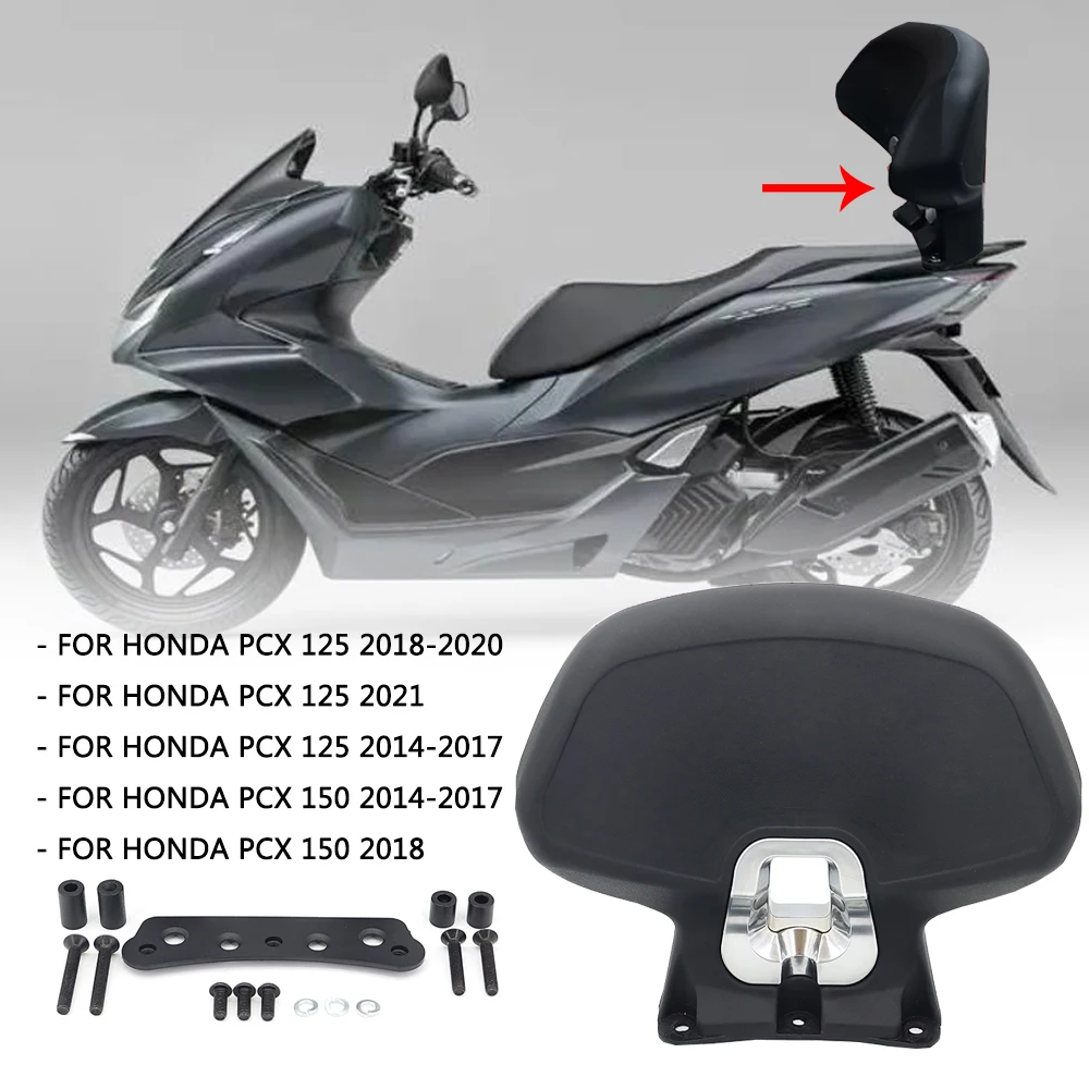 NEW-PCX-125-150-Motorcycle-Black-Rear-Passenger-Seat-Backrest-Cushion ...