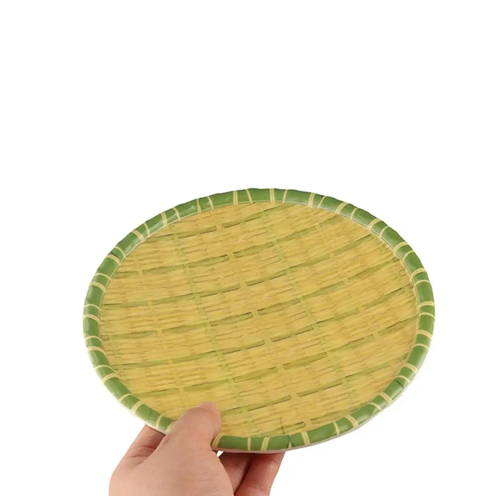 Dessert Plates Imitation Bamboo Weaving Hot Pot Vegetable Plate ...