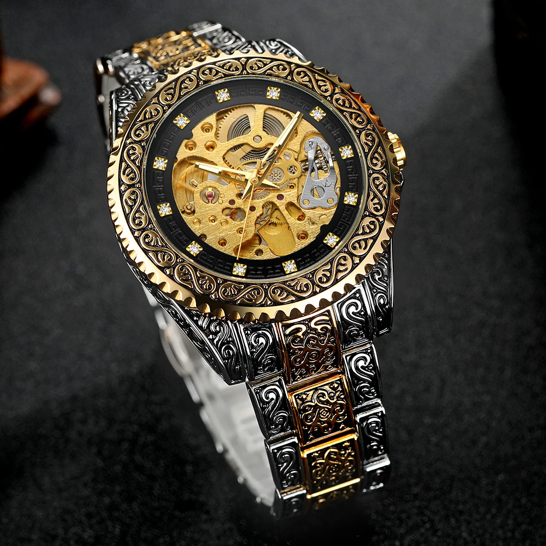 Forsining Luxury Men Automatic Mechanical Wristwatch Waterproof ...