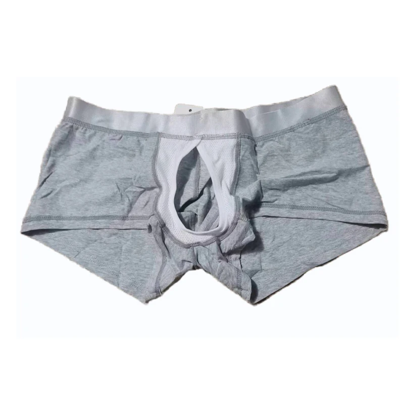 Men-s-Cotton-Boxer-Shorts-Open-Front-Pouch-Underwear-Men-Bulge ...