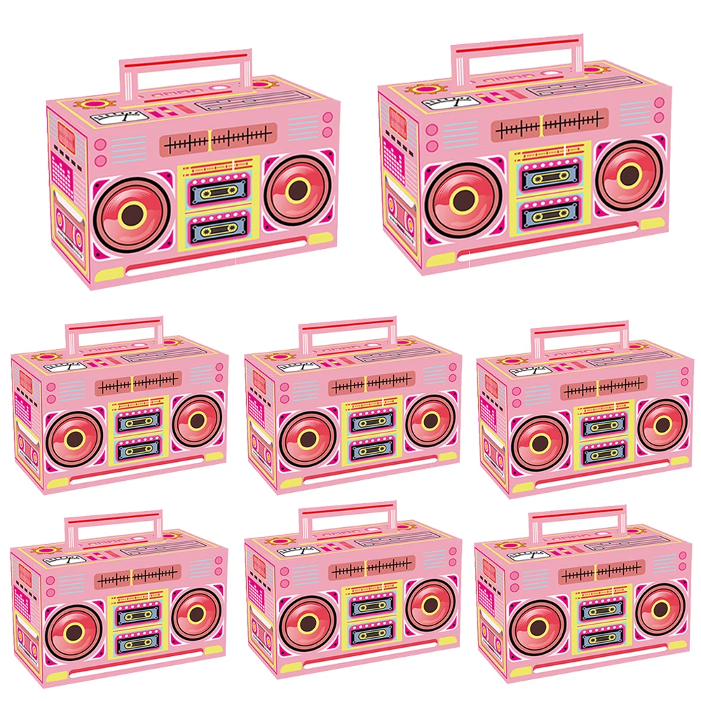 80s Party Favor Boxes Novelty Boom Box Gift Paper Boxes Retro Radio ...