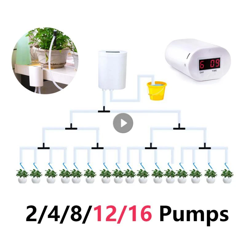 Automatic Timer Waterers Drip Irrigation Self-Watering Kits 2/4/8/12/16 ...