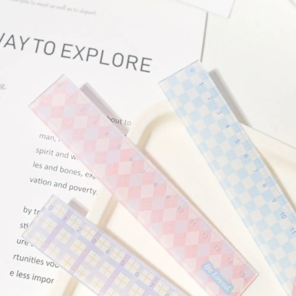 Checkerboard-Ruler-Kawaii-Accessories-School-Supplies-Drawing-Tool ...