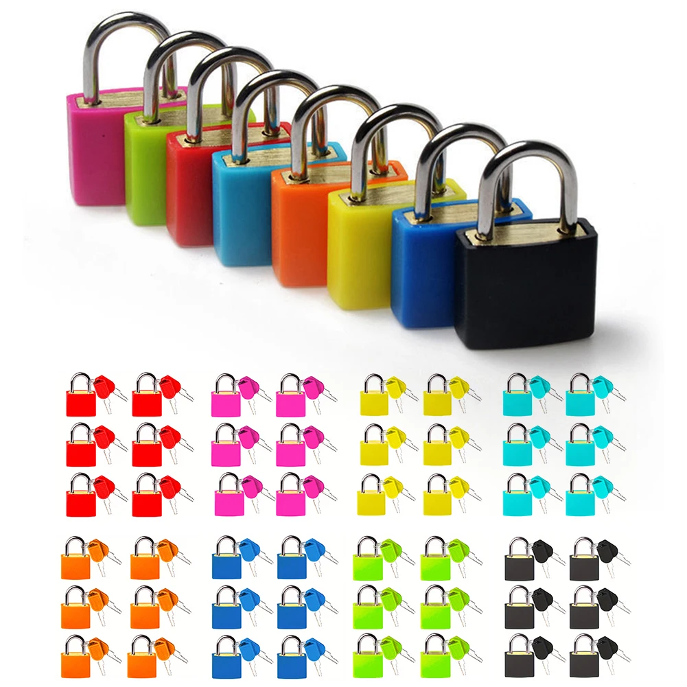 6pcs-Baggage-Lock-with-2-Keys-Travel-Suitcase-Padlock-Lock-23MM-Plastic ...