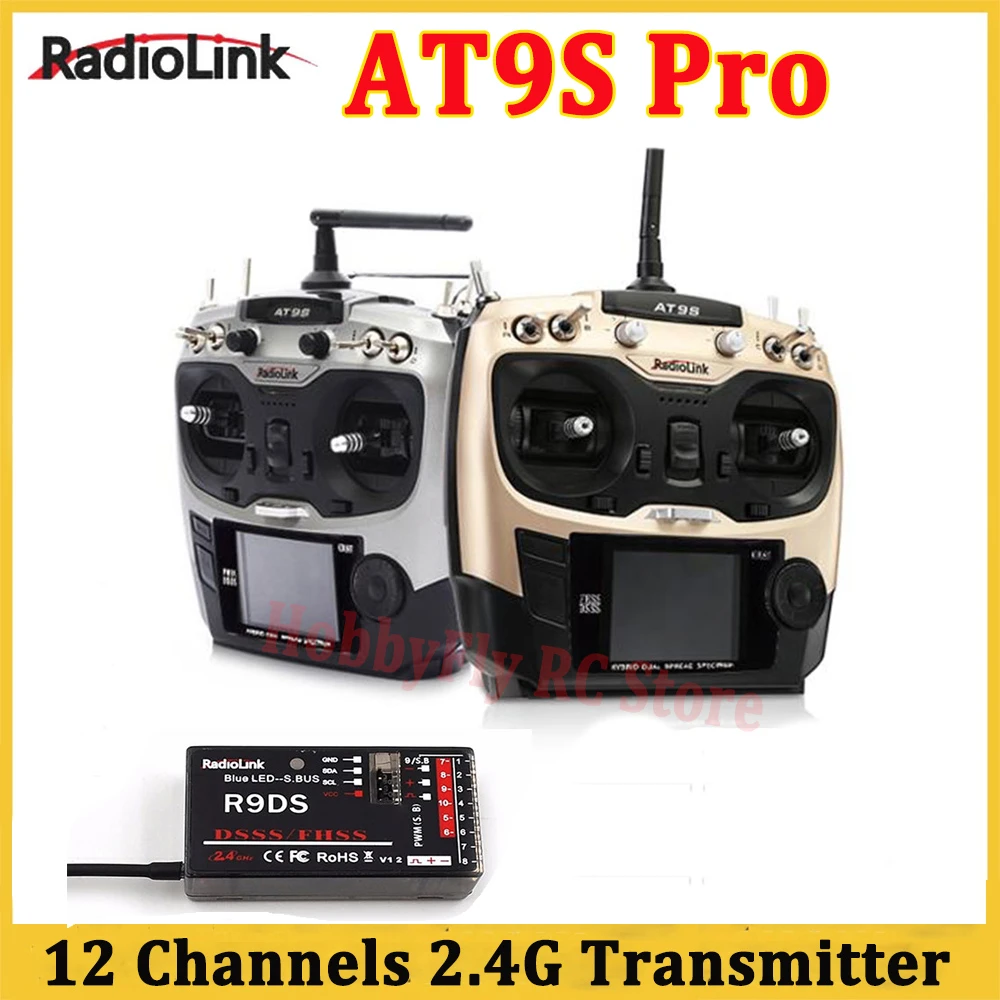 Radiolink AT9S Pro TX 10/12CH RC 라디오 컨트롤러, RC 송신기, R9DS RX 2.4G 수신기 ...