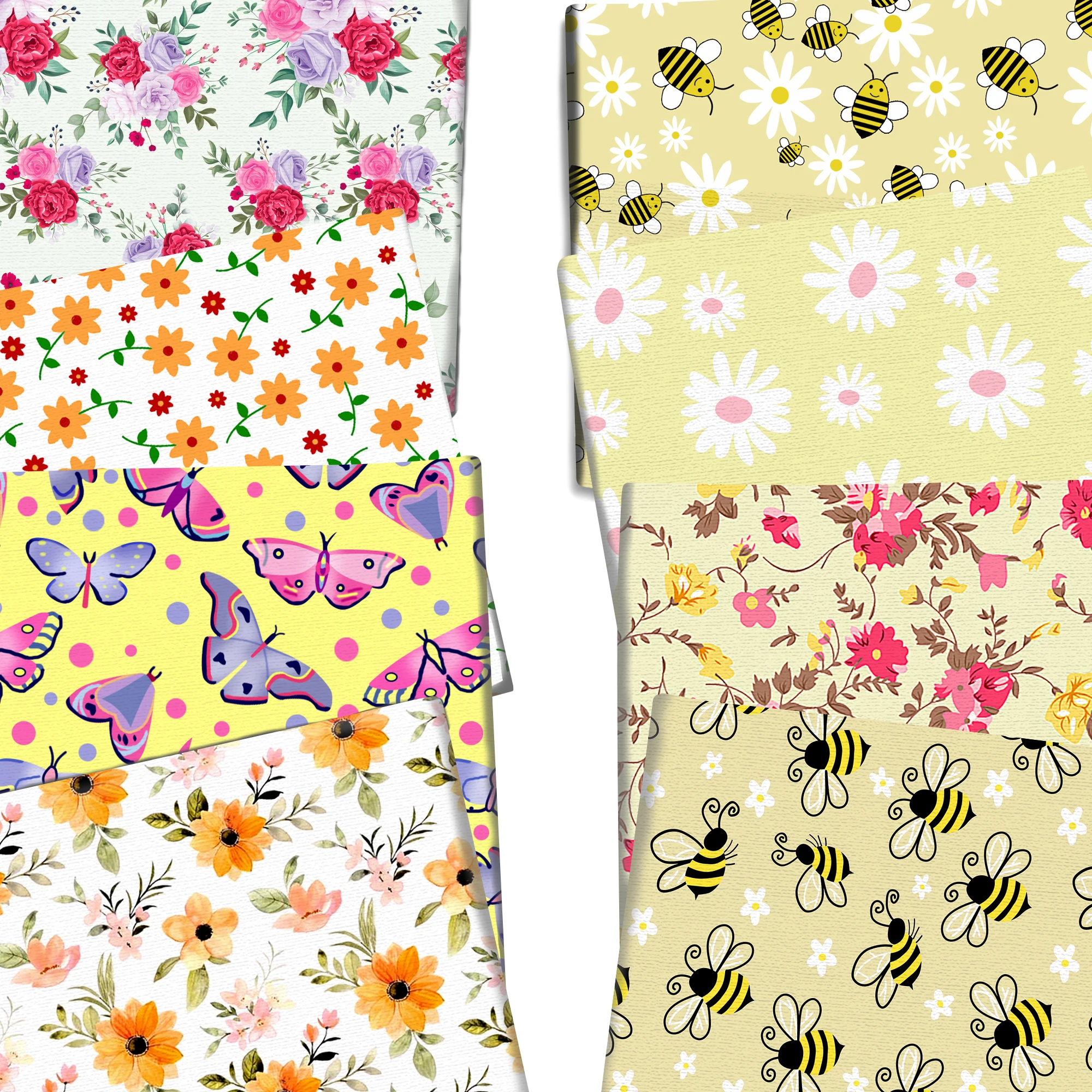 50*145cm Patchwork Yellow Flower Polyester Cotton/Pure Cotton Fabric ...