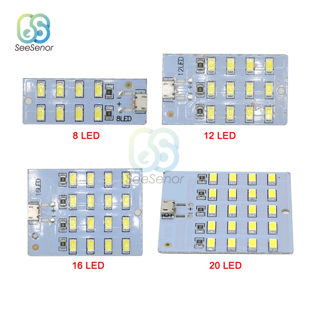 5730 smd 5V 430mA~470mA White Mirco USB 5730 LED Lighting Panel USB Mobile Light Emergency Light ...