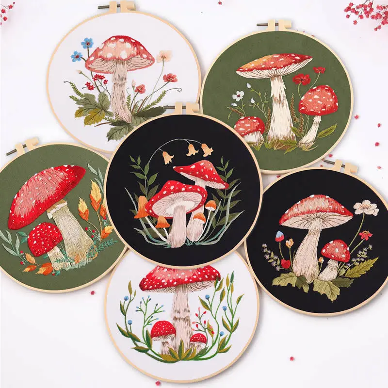 Why This Embroidery Mushroom Pattern Kit Is the Perfect Starter Project ...