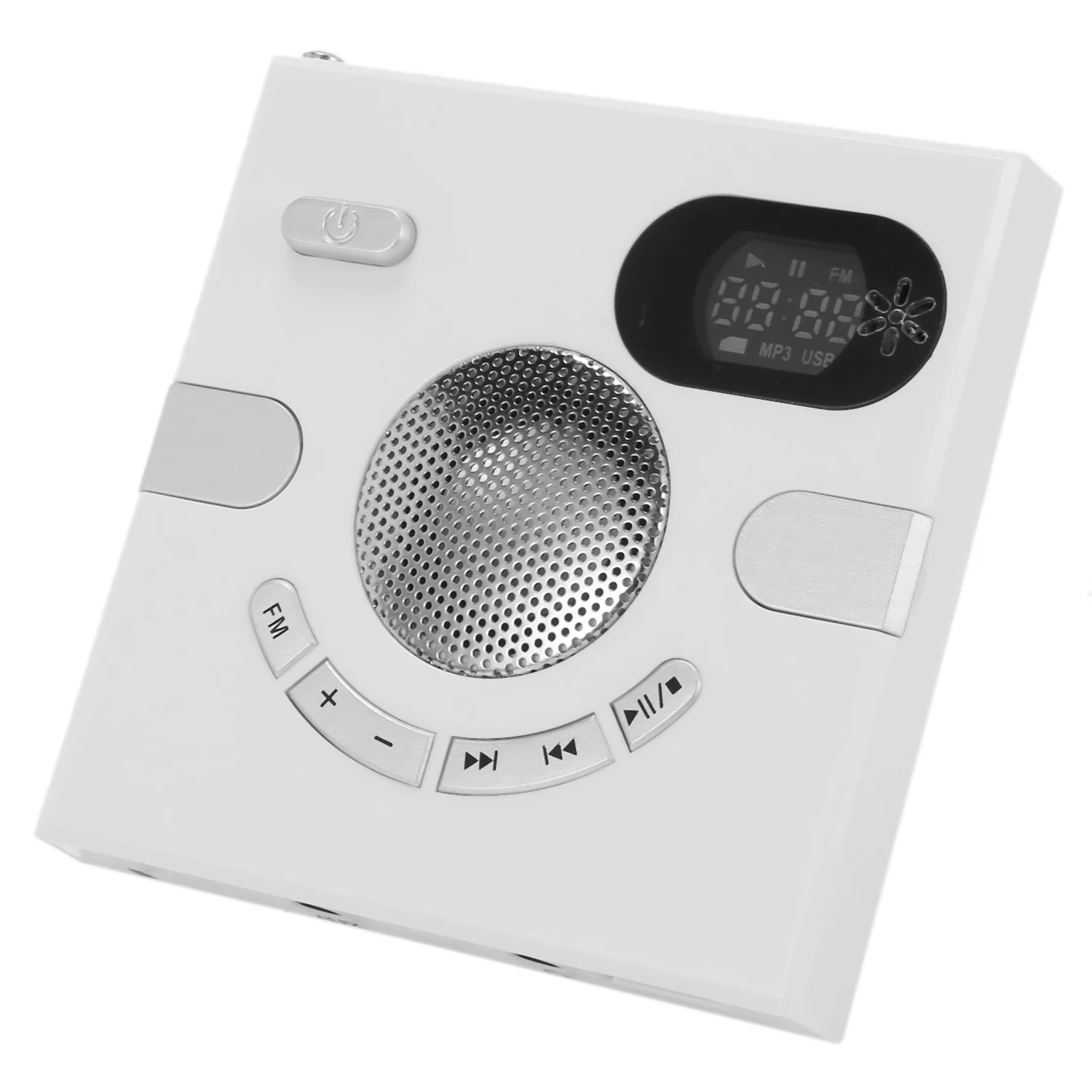 Wall-Speaker-Fm-Radio-with-Time-Display-Headphone-Jack-Support-Aux ...