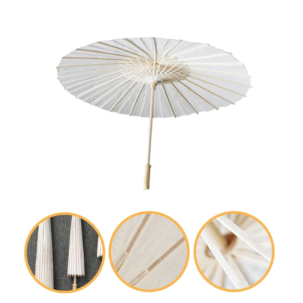 Chinese-Oiled-Paper-Parasol-DIY-Blank-Asian-Paper-with-Wood-Handle ...