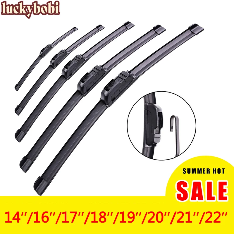 Car-Windshield-Wiper-Blades-U-type-Universal-Soft-Rubber-Frameless ...