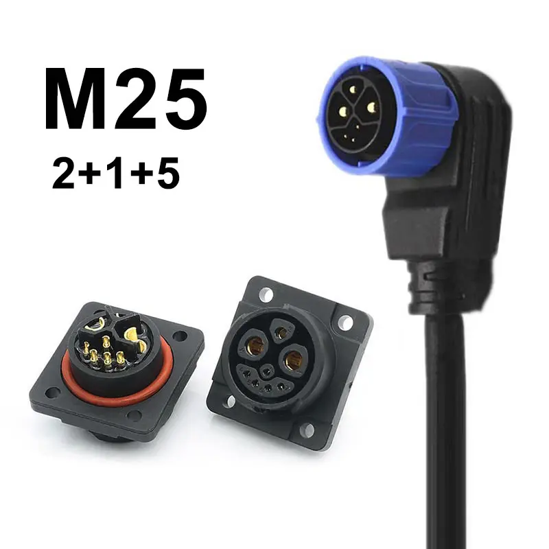 M25 2+1+5 Battery Connector IP67 2+1+3 Energy Lithium Electric Bicycle ...