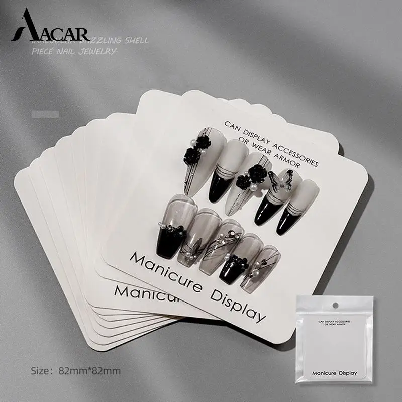 10Pcs-Simple-Cute-Style-Nail-Packaging-Cards-Display-Storage-Press-On ...