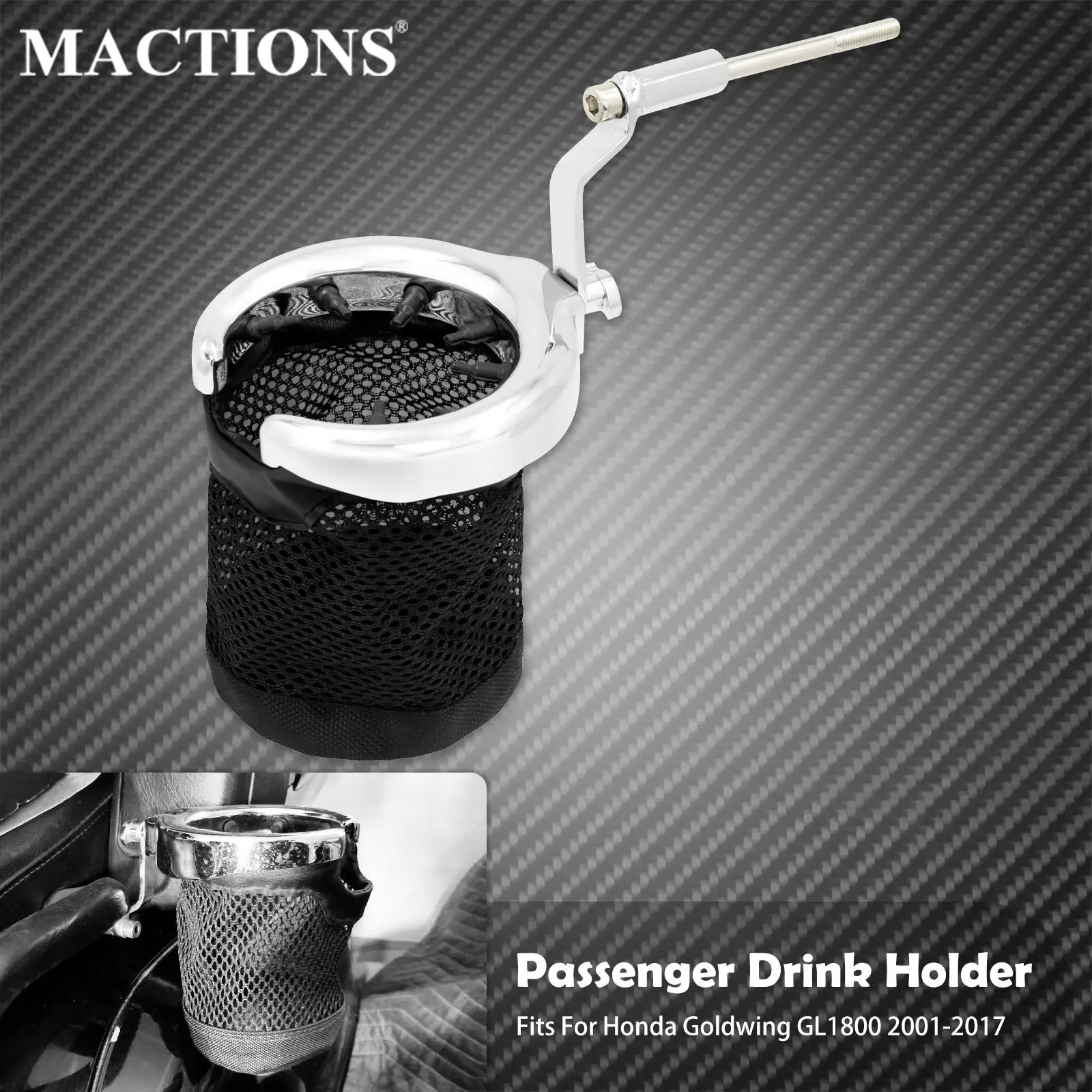 Motorcycle-Chrome-Drink-Holder-Cup-Passenger-Handlebar-For-Honda ...