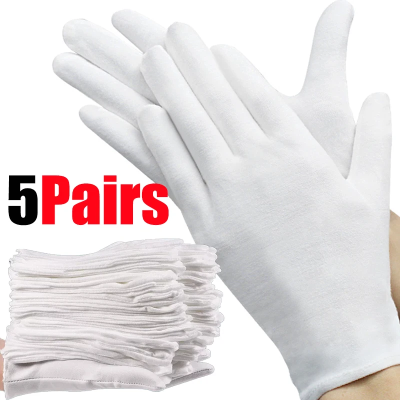 10pcs-White-Cotton-Work-Gloves-for-Dry-Hands-Handling-Film-SPA-Gloves ...