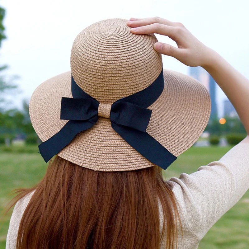 Bucket hat Panama Fashion Straw Hat Women's Summer Hats Shade Sun ...