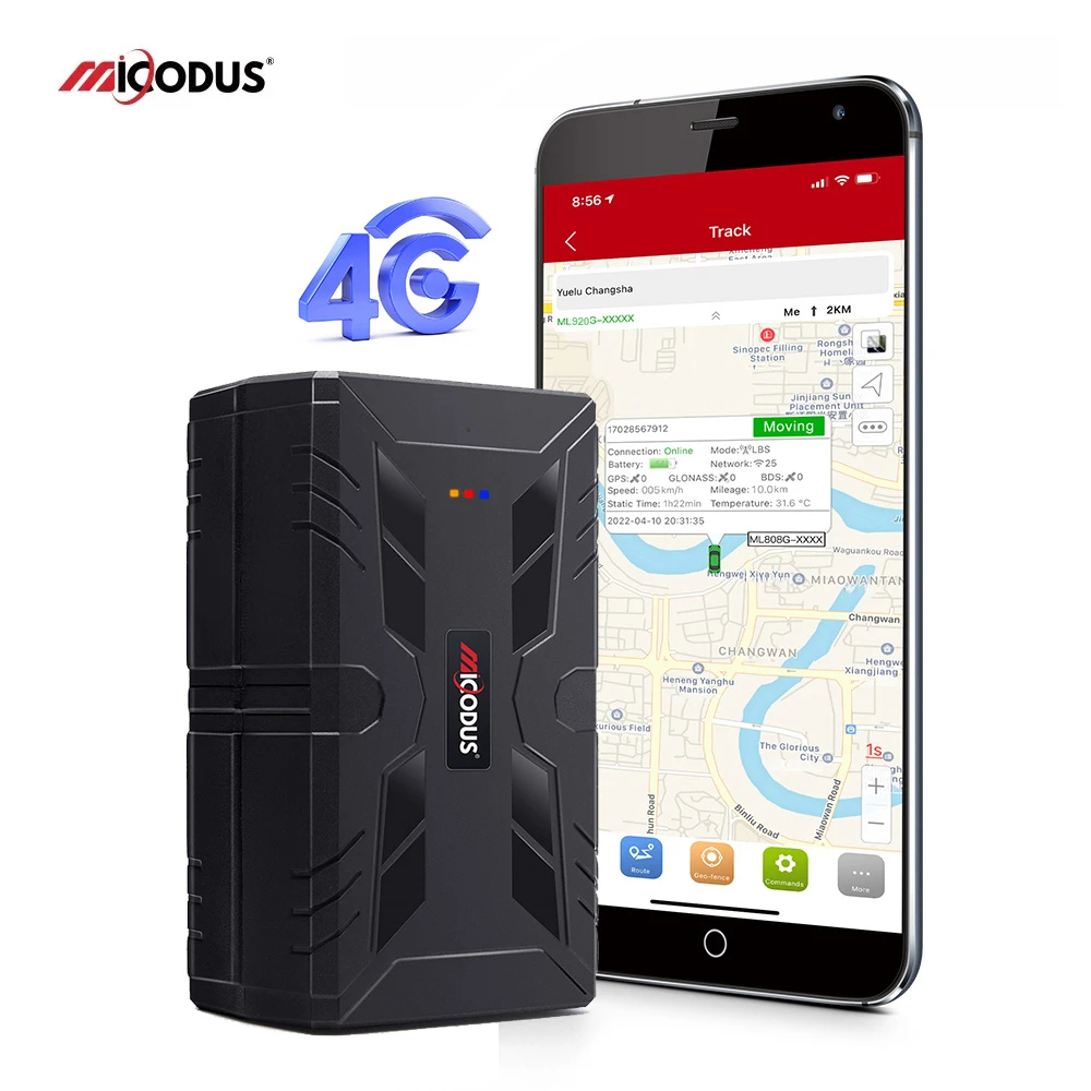 MiCODUS Car GPS Tracker 4G ML920G 20000mAh Superstrong Magnetic 4G GPS ...