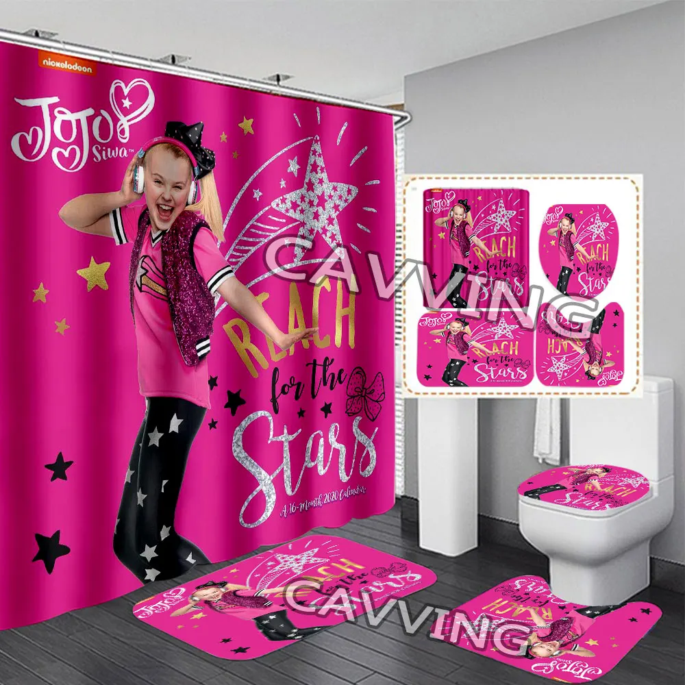 JOJO-SIWA-3D-Shower-Curtains-Waterproof-Bathroom-Curtain-Anti-slip-Bath ...