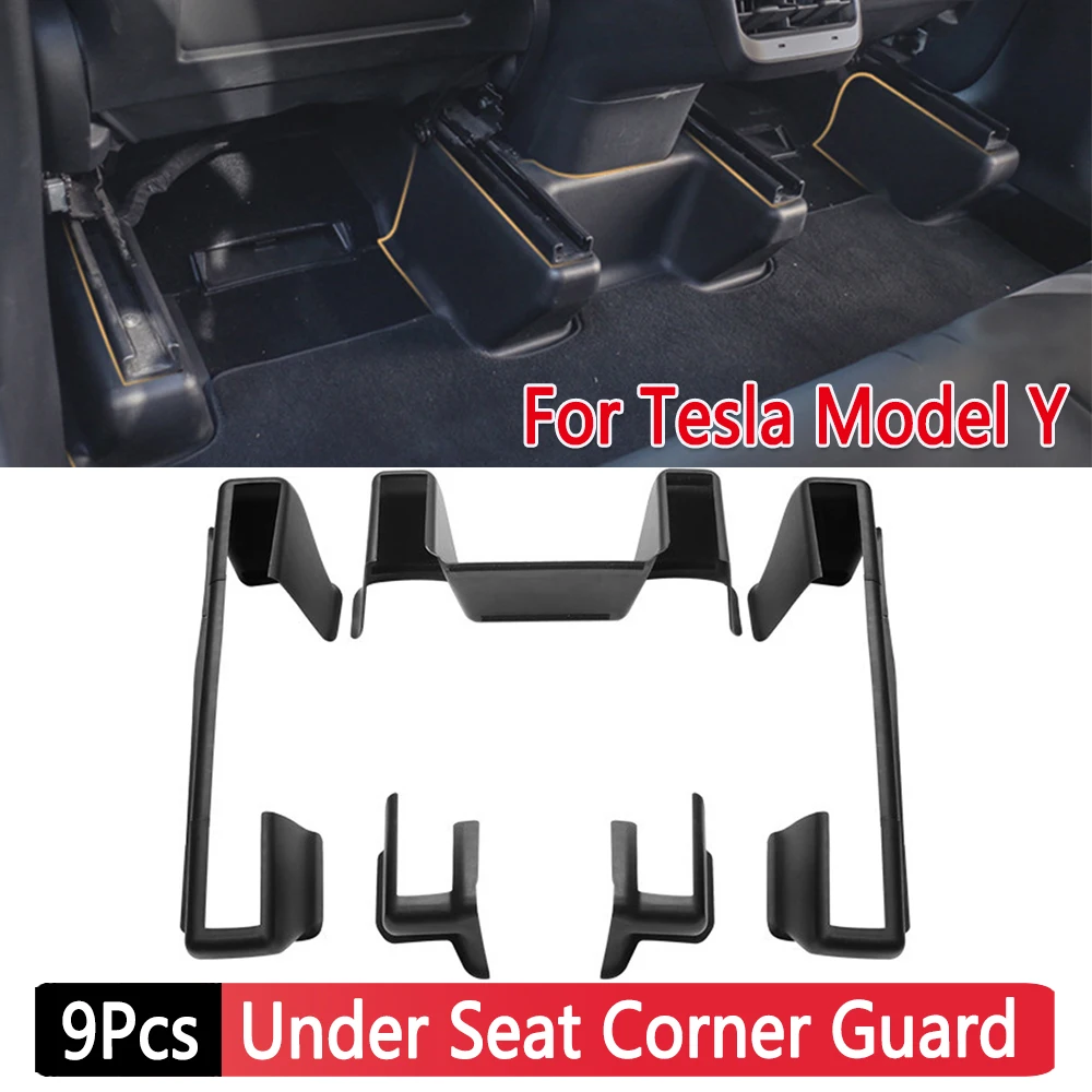 9Pcs-Seat-Corner-Slide-Rail-Cover-Slide-Anti-kick-Protection-Cover-Side ...
