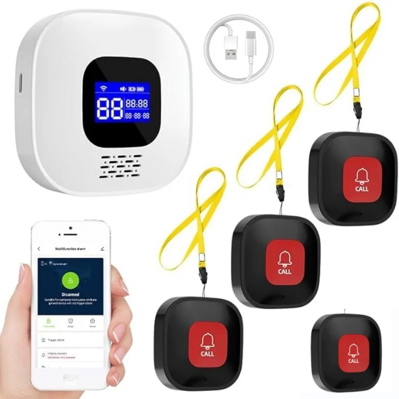 WiFi-Wireless-Caregiver-Pager-Patient-Call-Button-Smart-Alert-Systems ...