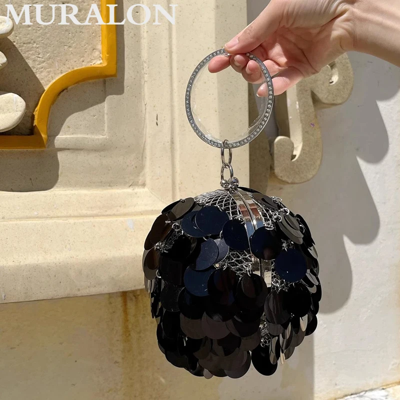 2024-New-Round-Shape-Handmade-Woven-Handbags-Metallic-Banquet-Beaded ...