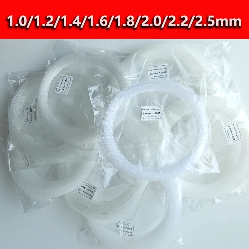 Sedal-de-Pesca-extragrueso-monofilamento-transparente-de-nailon-de-gran ...