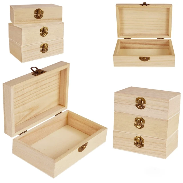 Unfinished Wooden Jewelry Boxes
