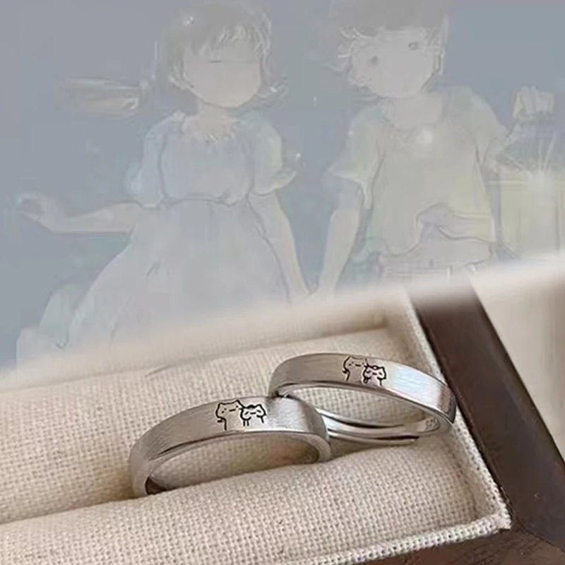1-Pair-Cute-Kitten-Couple-Rings-For-Lovers-Women-Men-Animal-Matching ...