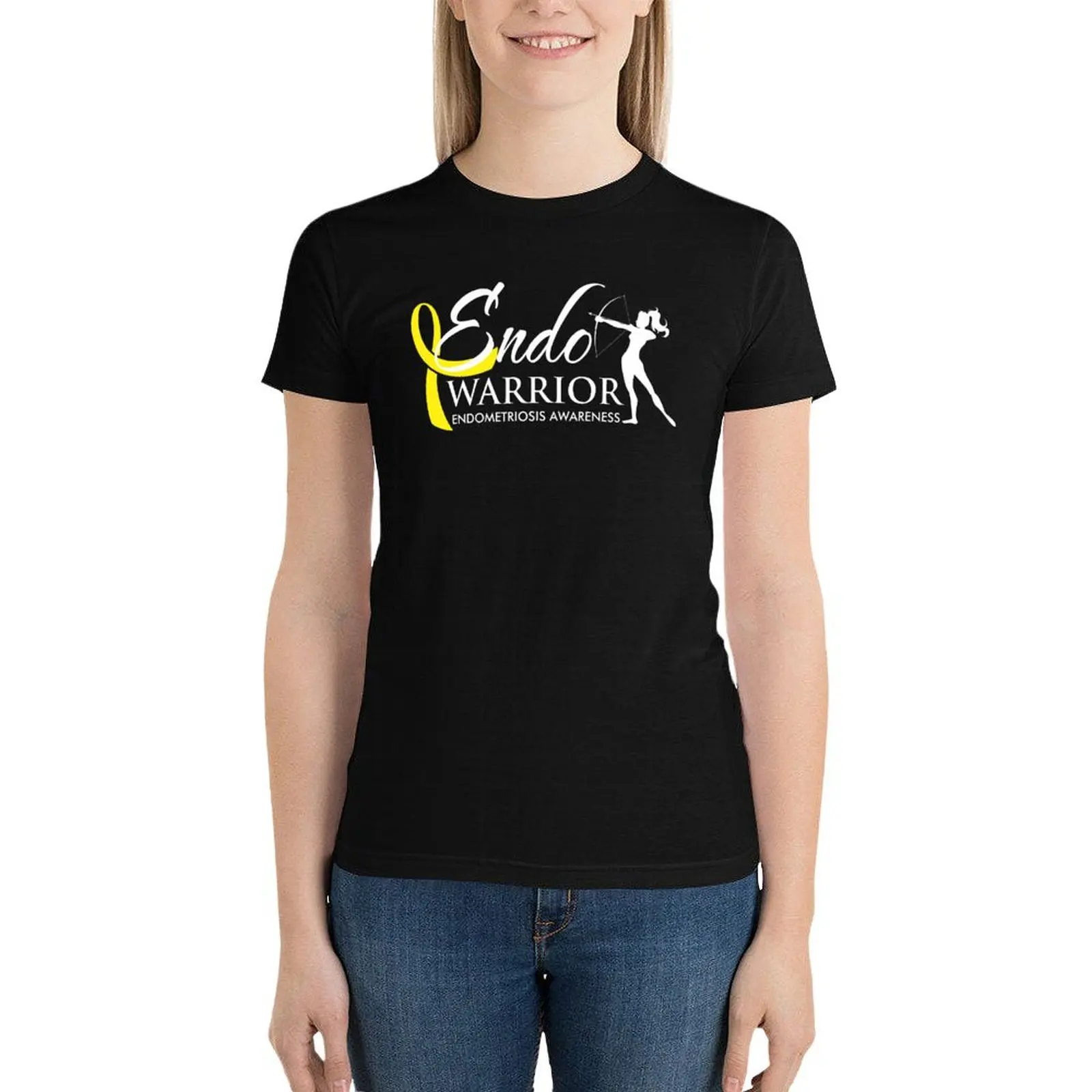 Endo-Warrior-Archer-Endometriosis-Awareness-T-Shirt-summer-tops-female ...