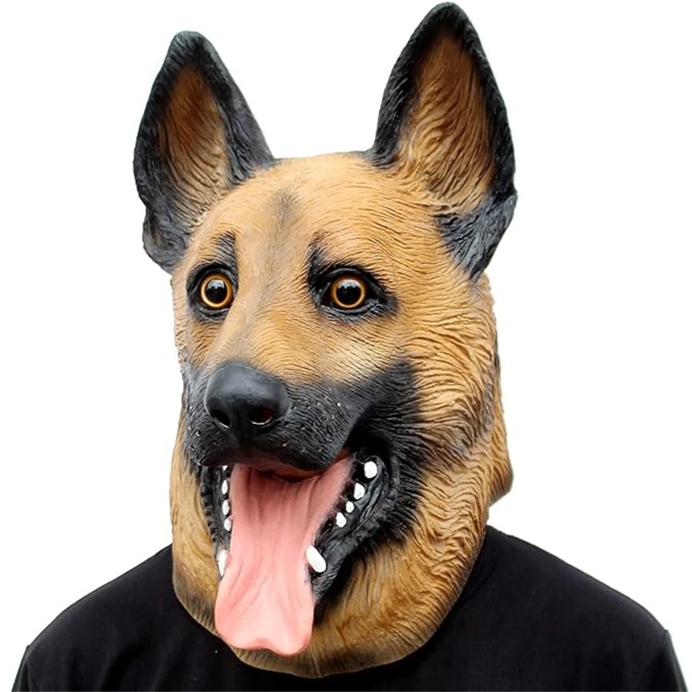German-Shepherd-Mask-Halloween-Party-Cosplay-Animal-Costume-Sheepdog ...