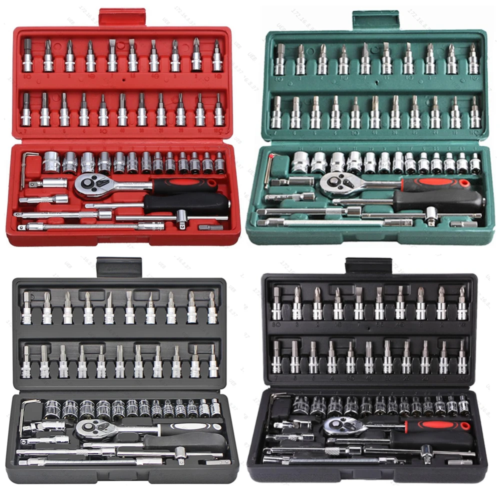 46pcs-set-Socket-Wrench-Set-Ratchet-Torque-Wrench-Socket-Spanner ...