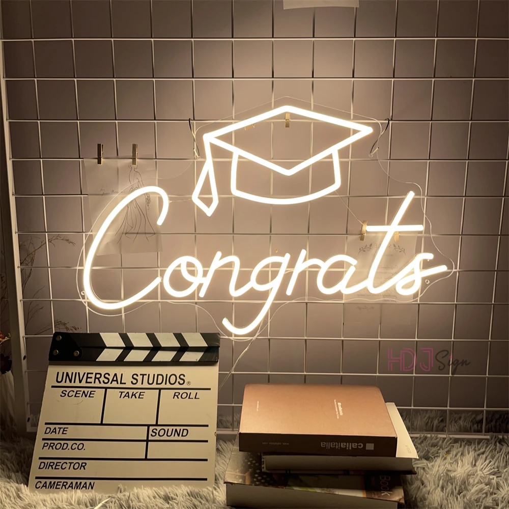 LED-Neon-Sign-Lights-Congrates-Graduation-Ceremony-Neon-LED-Sign-Lights ...