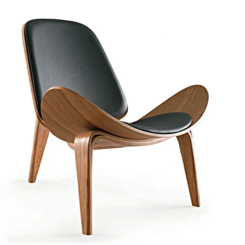 Wooden-Unique-Luxury-Style-Single-Seat-Leather-Modern-Chairs-For-Living ...