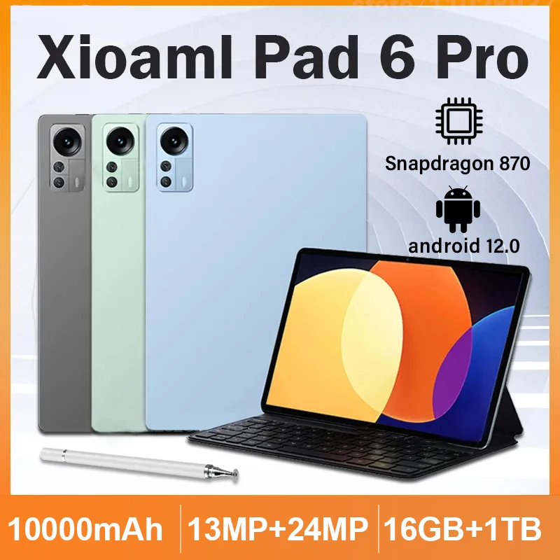 Newest Original Global Tablet Pad 6 Pro Tablet Android 12 Snapdragon