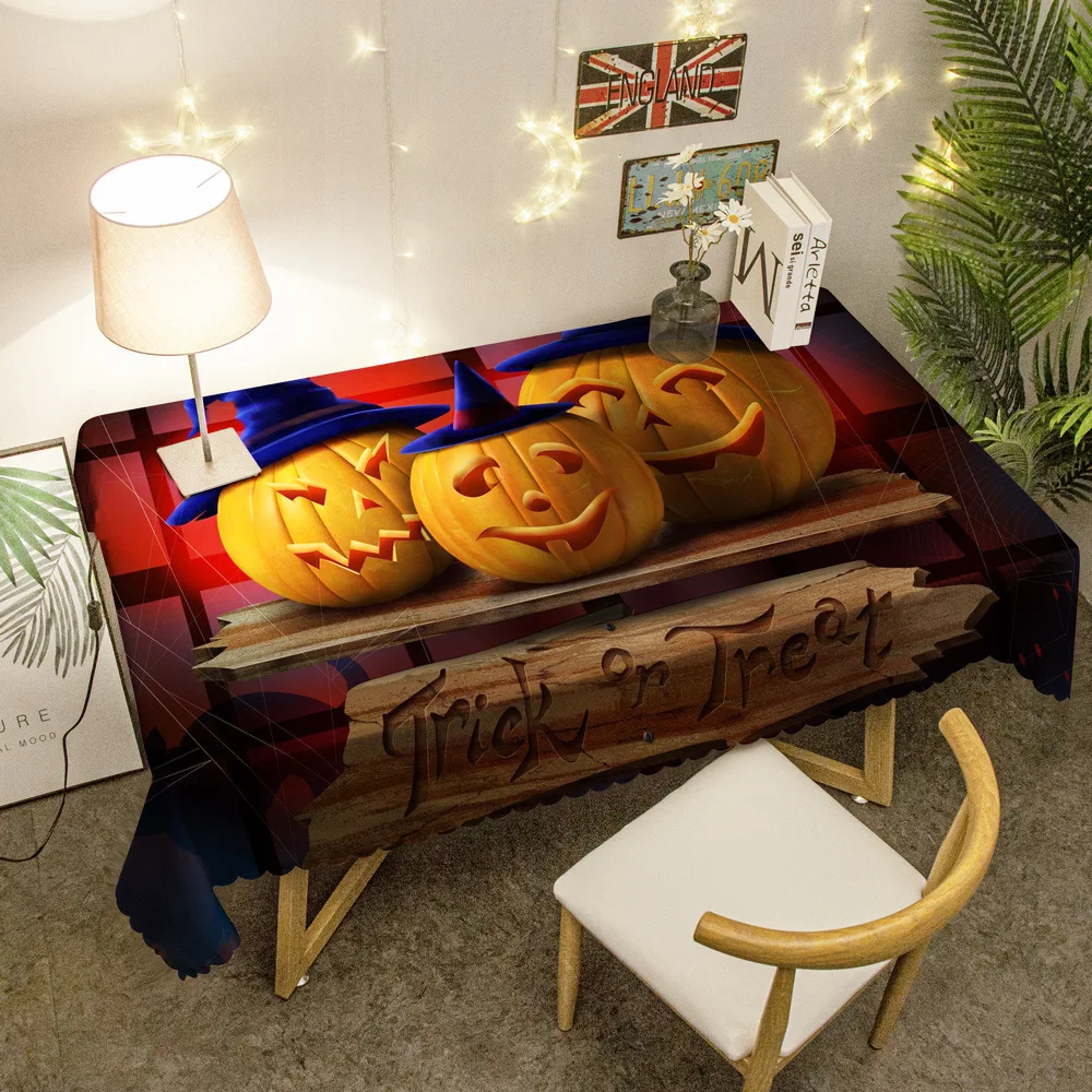 Horror-Halloween-Waterproof-Tablecloth-Pumpkin-Lantern-Coffee-Table ...