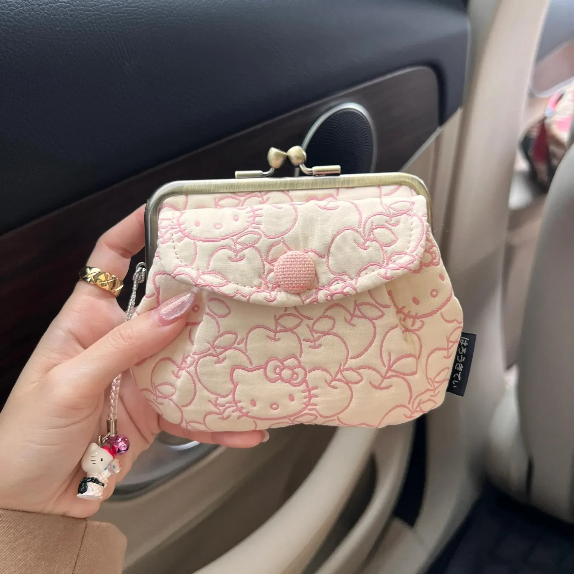 Nuevo bolso japonés Sanrio Hello Kitty con boca dorada, monedero Zero, tarjetero, identificación ...