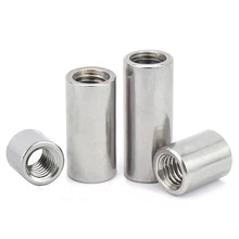 304 Stainless Steel Double-headed Inner Thread Cylindrical Round Nut ...