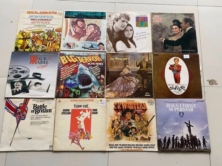 Old Used 33 RPM 12 inch 30cm Vinyl Records LP Disc Europe America ...