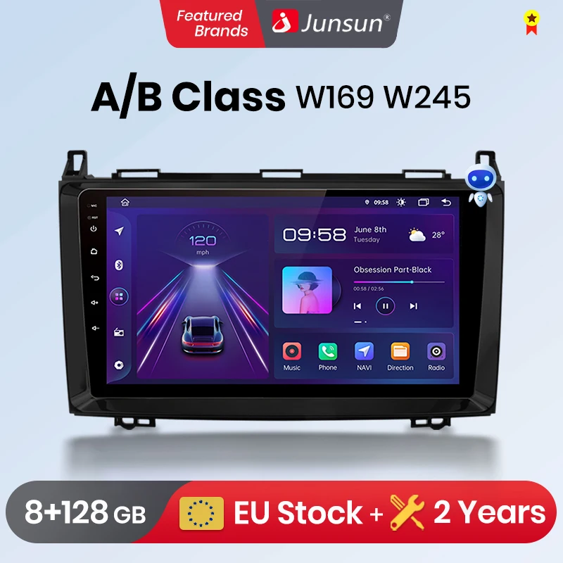 Junsun V1 Pro 8G+128G For Mercedes Benz W169 W245 B200 W906 Sprinter ...