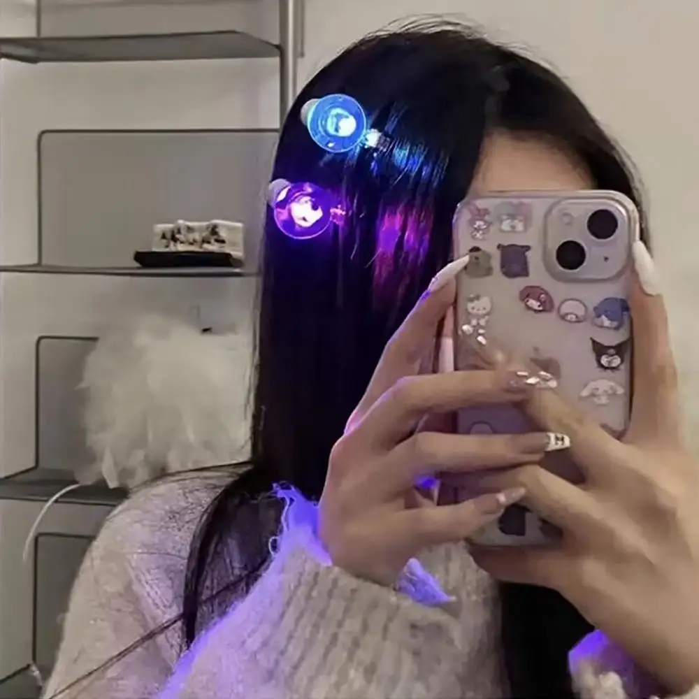 Creative-Light-Bulb-Hairpin-Female-Luminous-Duckbill-Hair-Clip-Dancing ...
