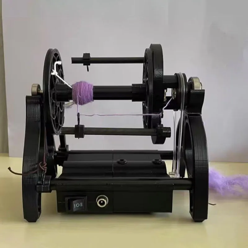 12V adjustable speed display mini electric spinning wheel, wool fiber ...