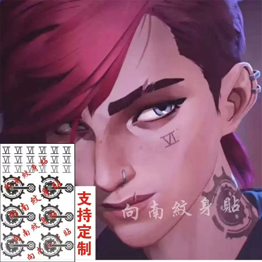 Oyun-LOL-Arcane-VI-Cosplay-d-vme-Sticker-kad-nlar-cad-lar-bayram ...