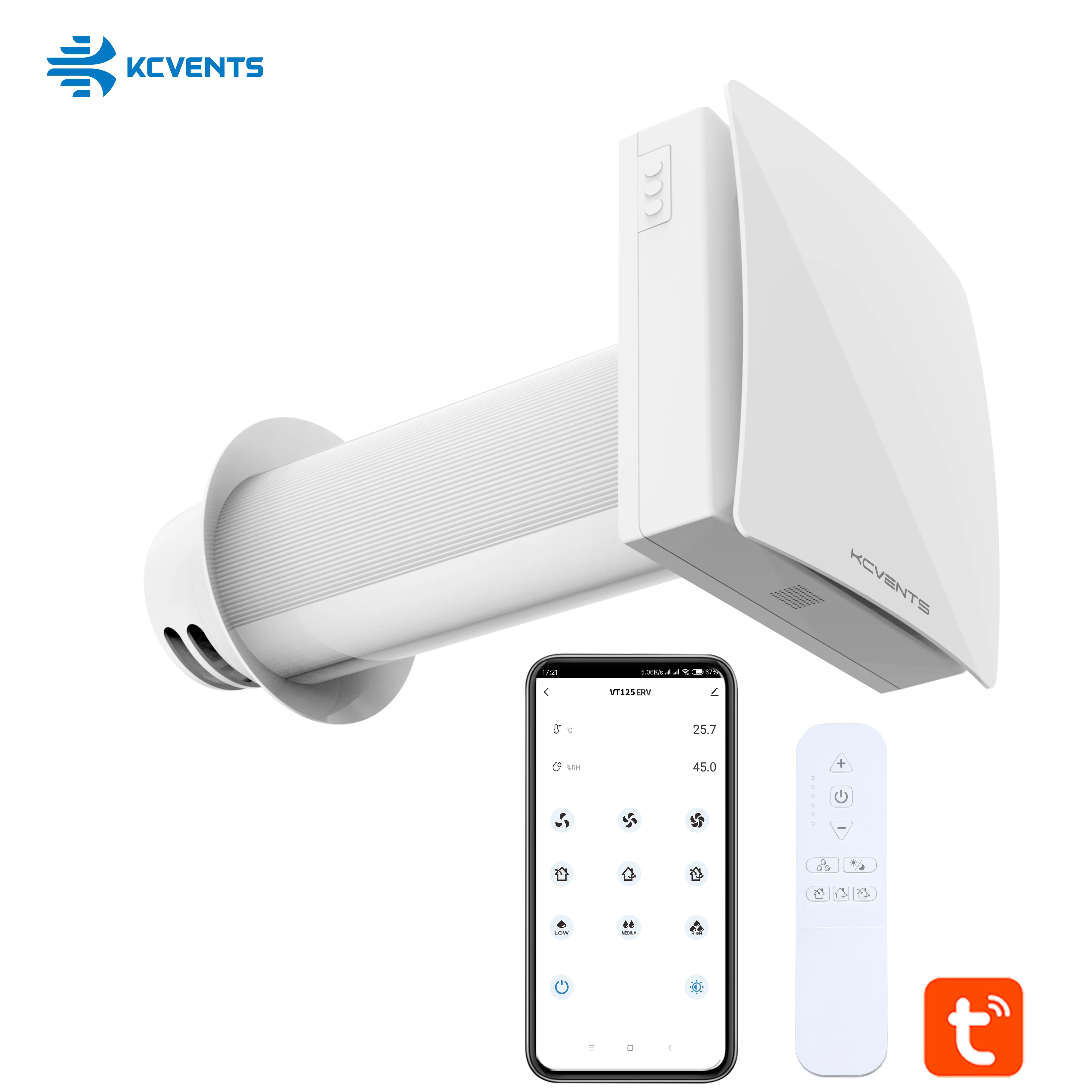 VT125-Air-Recuperator-With-Heat-Recovery-Ventilation-System-For-Single ...