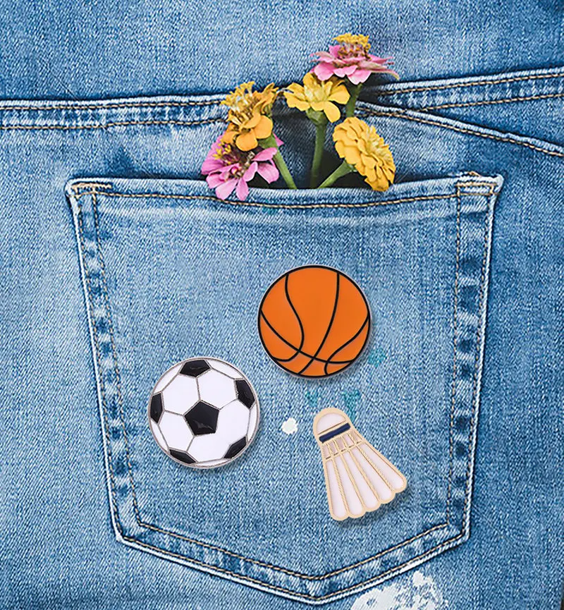 Pin-Badge-Custom-Football-Volleyball-Badminton-Brooches-Lapel-Pin-Jeans ...