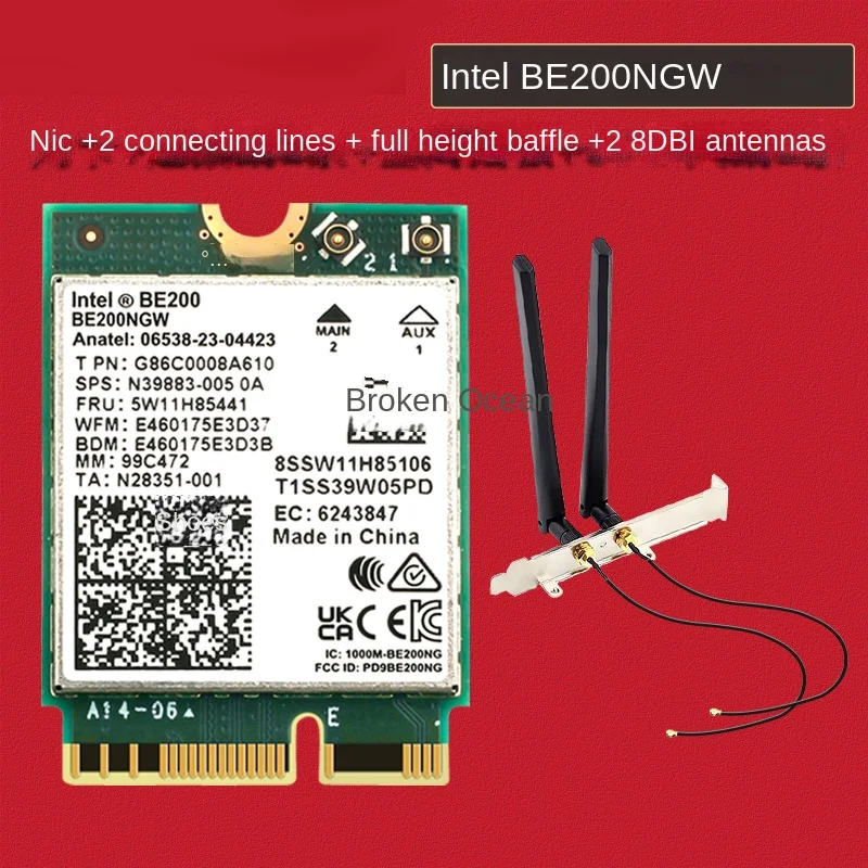 Intel-BE200-WIFI-7-Wireless-Wifi-Card-WiFi-6E-BE200NGW-Bluetooth-5-4 ...