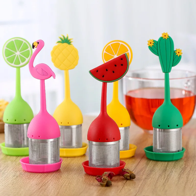 Watermelon Cactus Lemon Flamingo Pineapple Silicone Tea Infuser ...