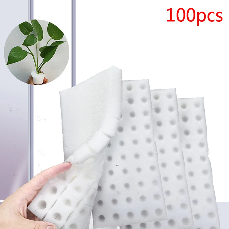 100pcs-White-Seedling-Sponge-Soilless-Hydroponic-Vegetables-Nursery ...